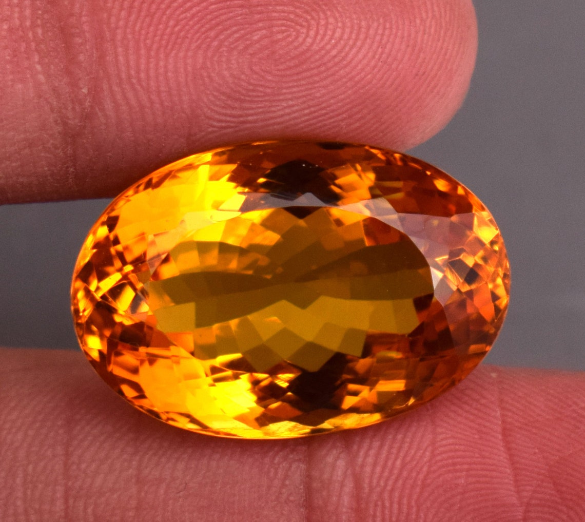 Natural Certified Golden Yellow Citrine 18.70 Ct Loose - Etsy