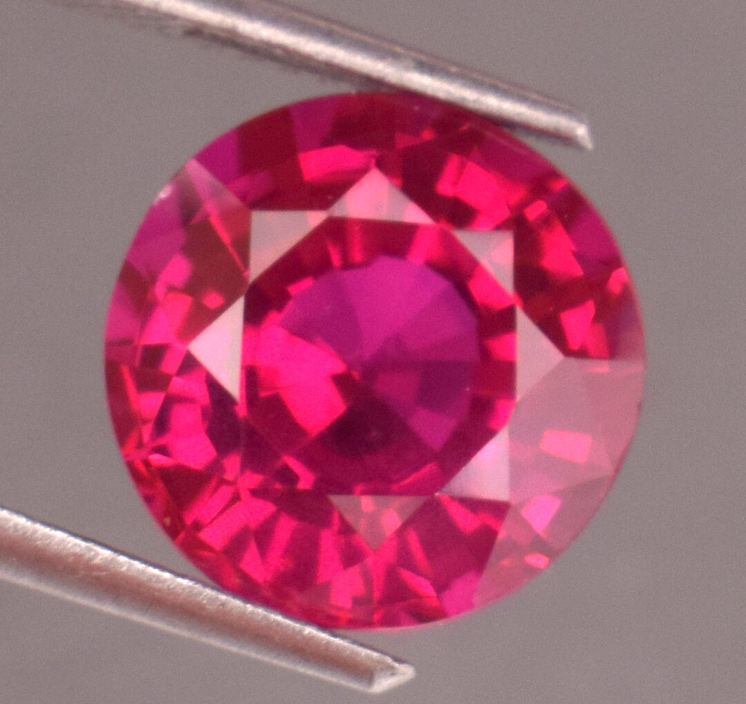 Natural Myanmar Red Ruby Round Cut 7.85 Ct Loose Gemstone Ring Use Gem ...