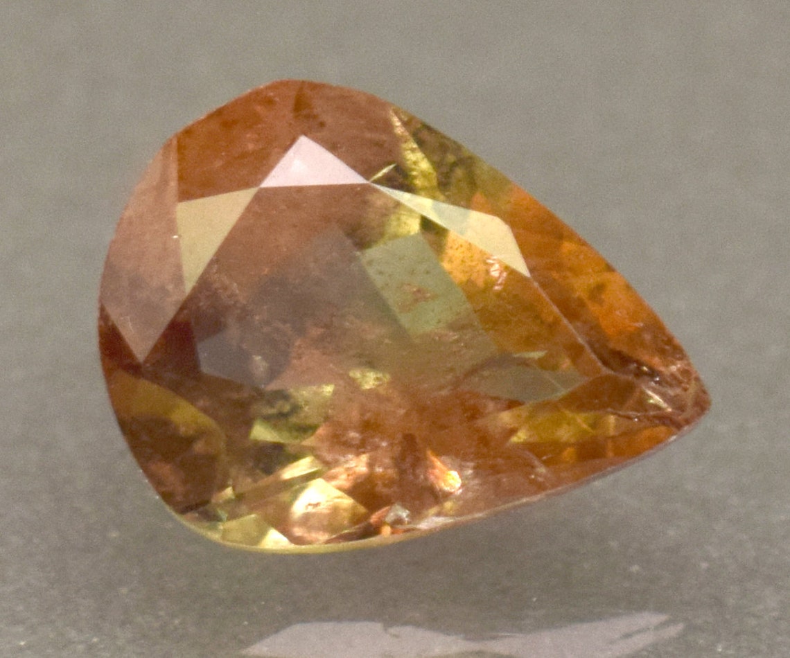 Rare Orange Green Certified Faceted Andalusite 1.20 Ct Pear | Etsy