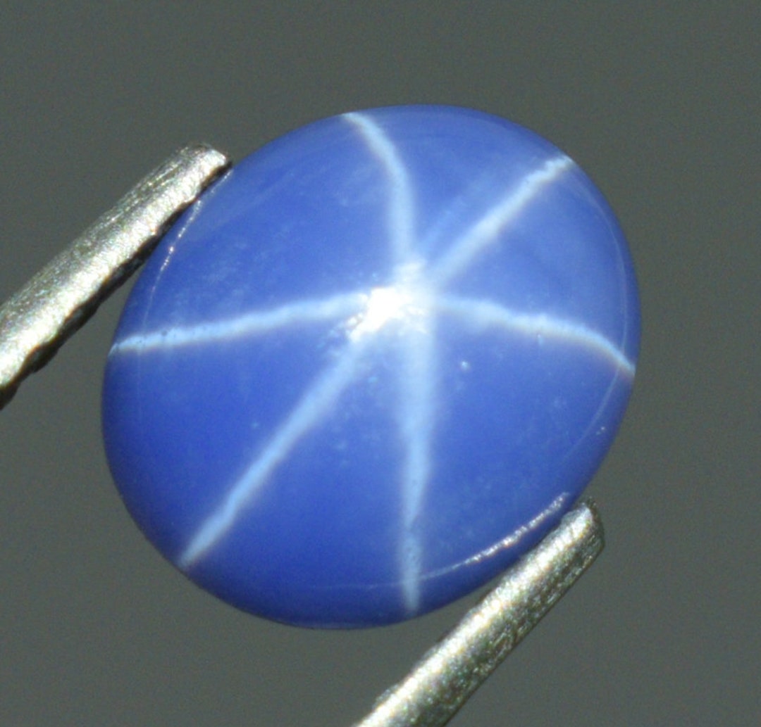 Natural Blue Star Sapphire 2.00 Ct Certified Oval Cabochon Loose ...