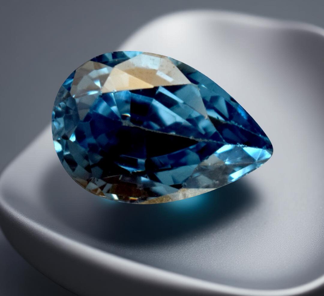 10.15 Ct Natural Blue Topaz Pear Cut Loose Gemstone for Ring Use - Etsy