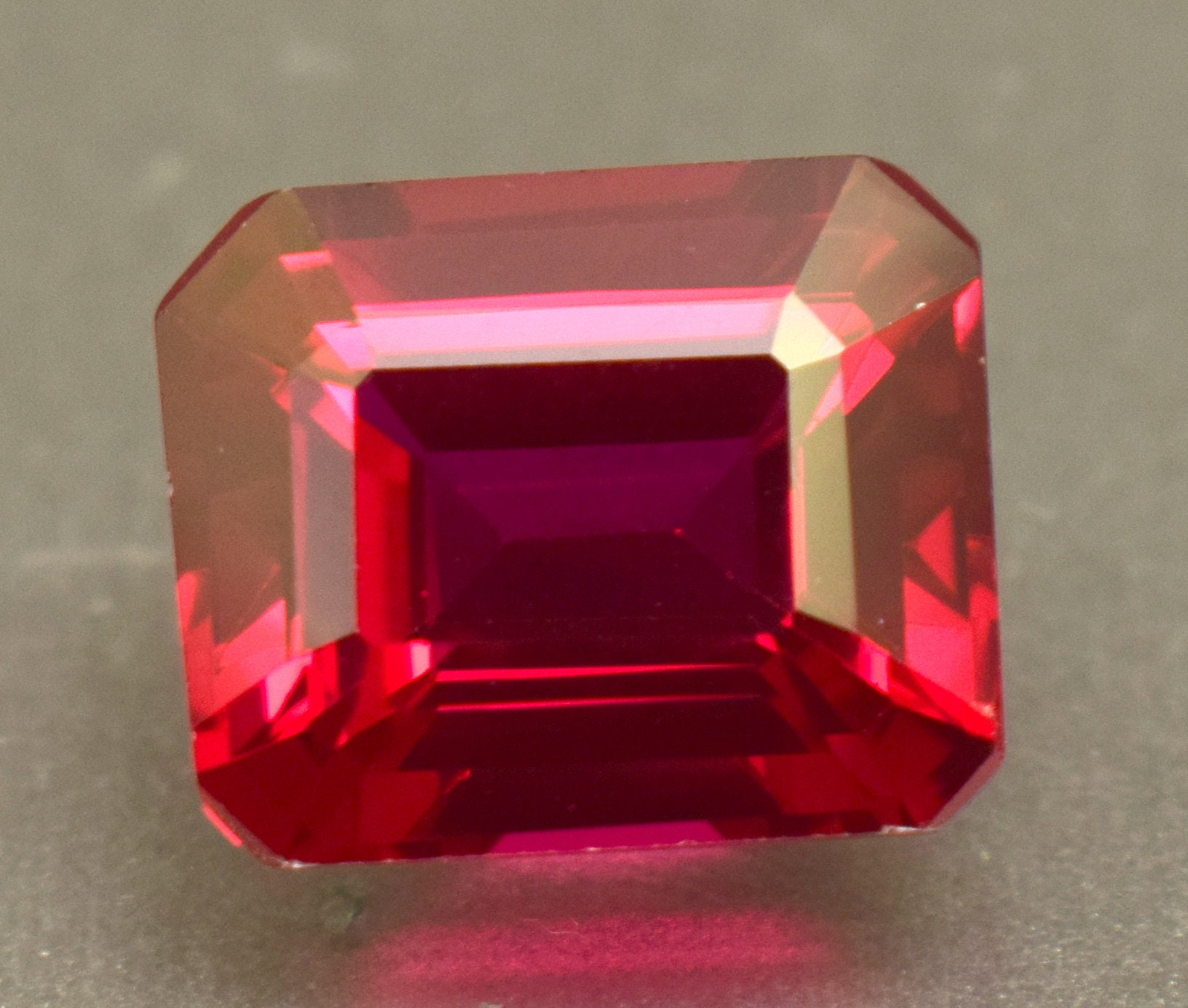 Natural Red Ruby Emerald Cut 9.15 Ct Loose Gemstone TREATED | Etsy
