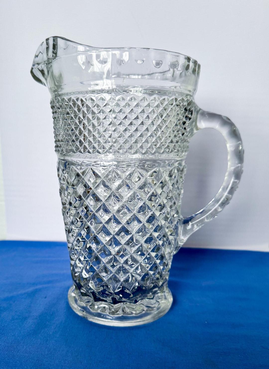 Vintage Anchor Hocking Water Pitcher Wexford Pattern 64 Oz - Etsy