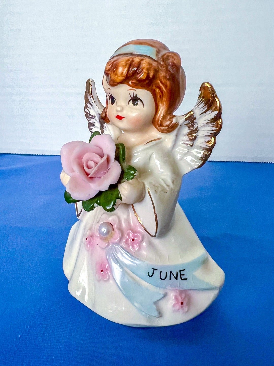 Vintage Lefton Birthday Angel June - Etsy