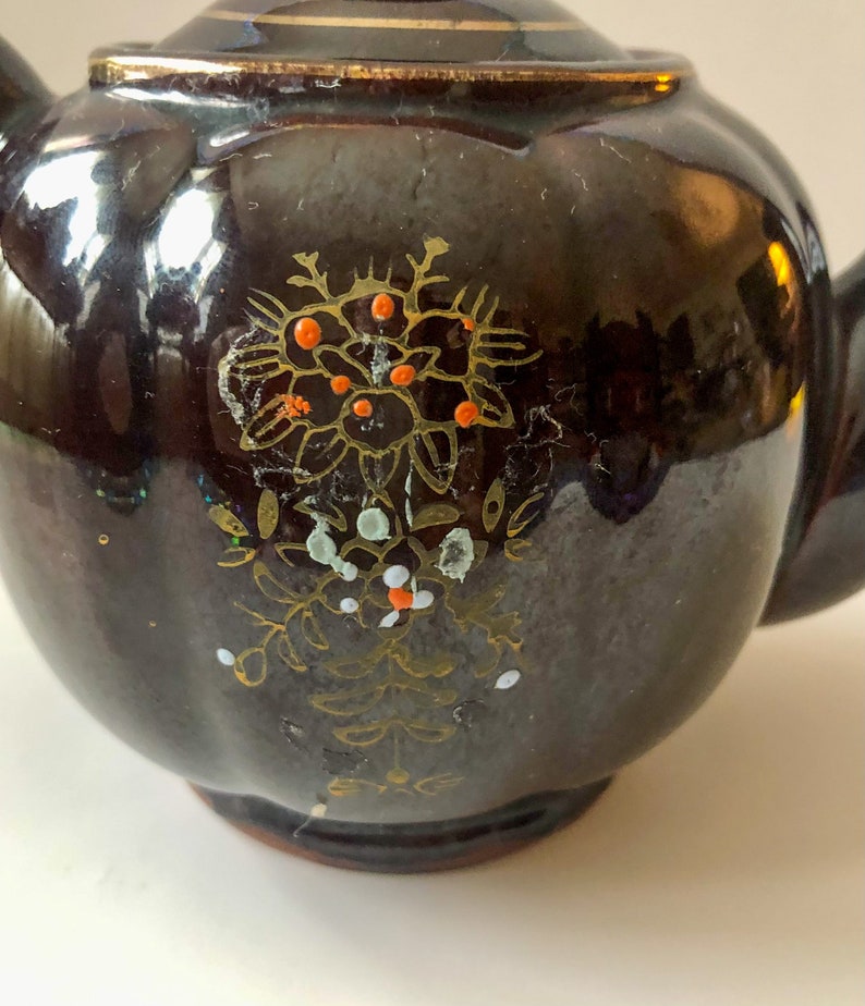 Vintage Moriage Personal Teapot Hand Painted - Etsy