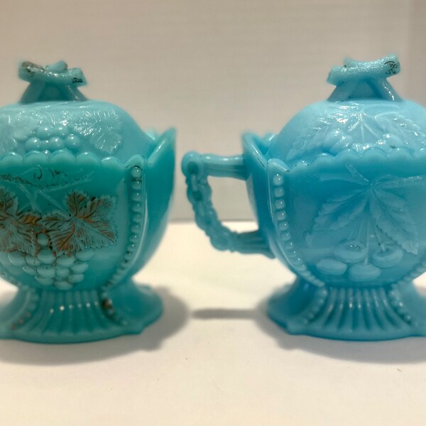 Blue Milk Glass - Etsy