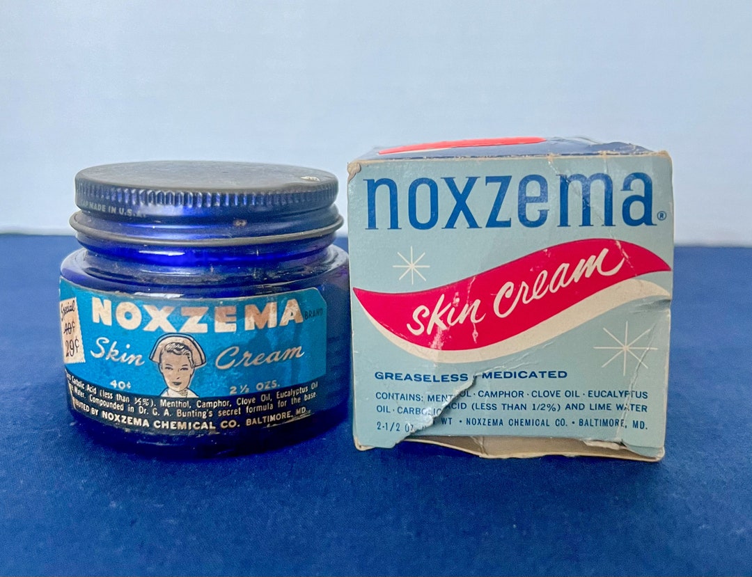 Vintage Noxema Jar With Lid Labels and Box - Etsy