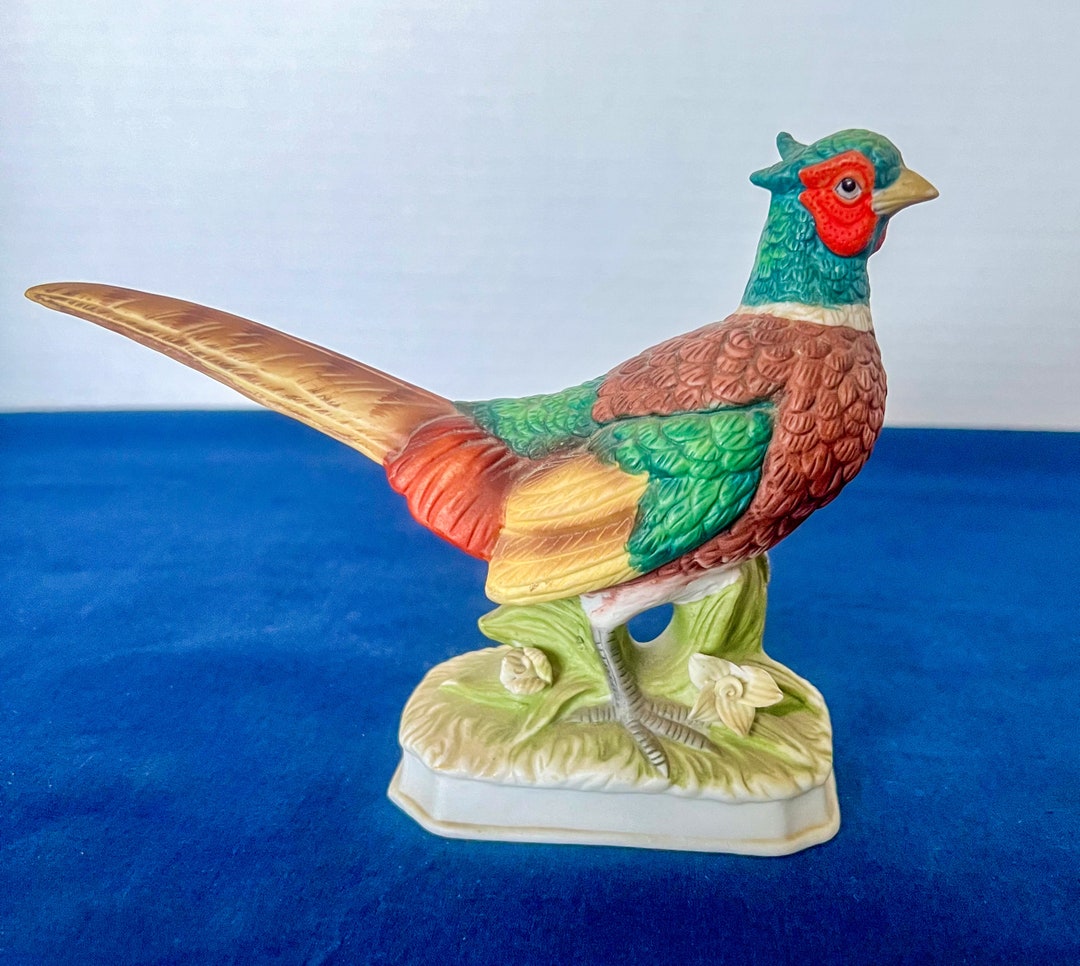 Vintage Pheasant Figurine Napco Porcelain - Etsy