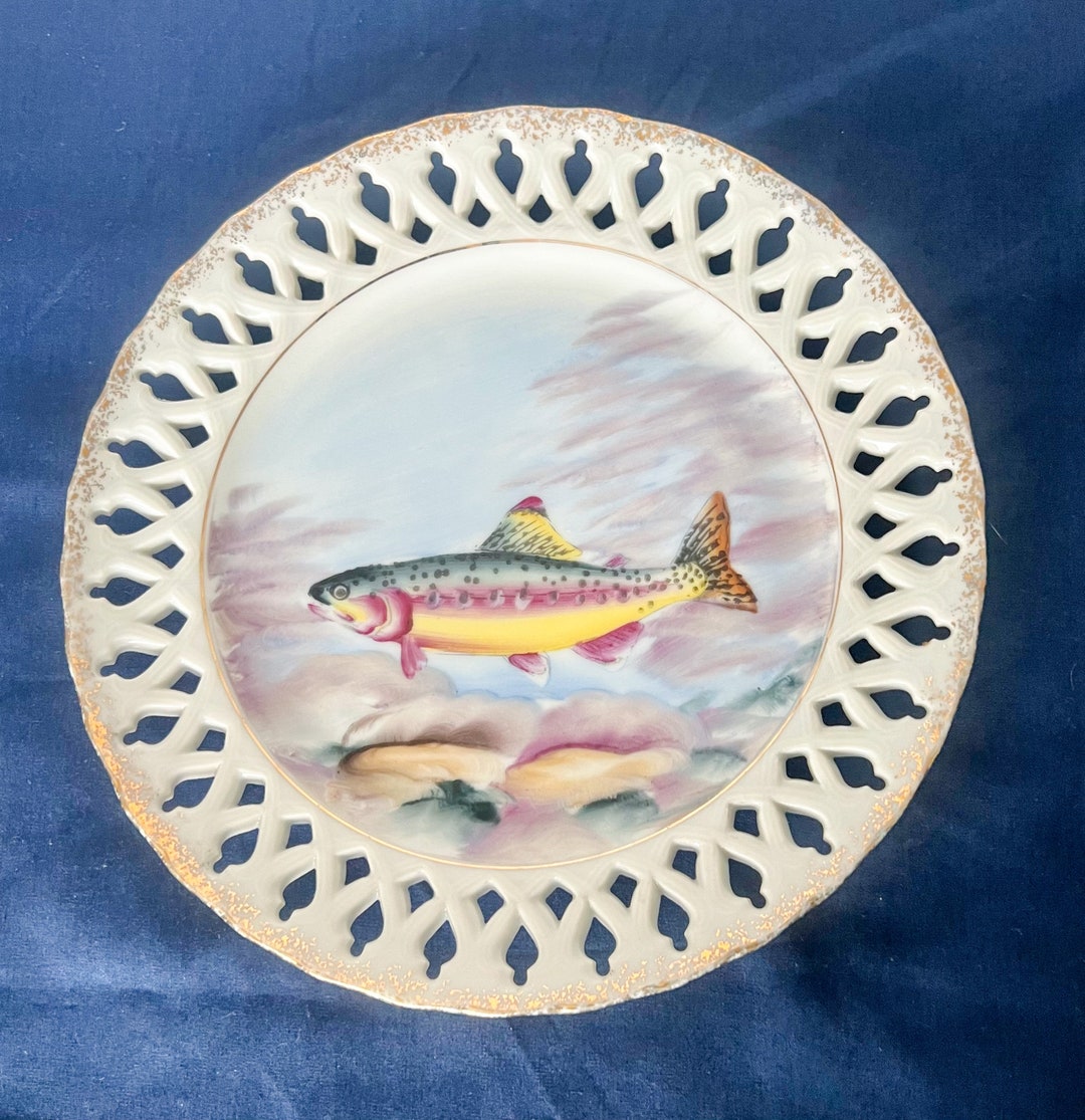 Vintage Hand Painted Art Plate - Etsy