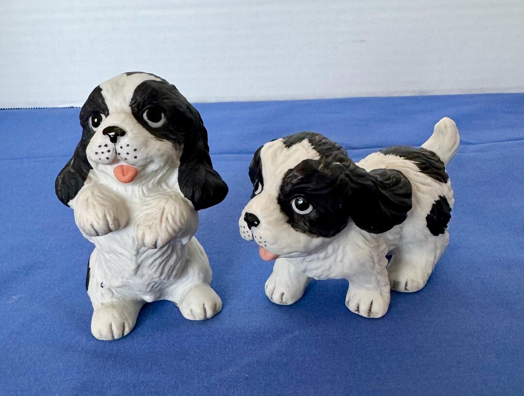 Vintage Dog Figurines Homco Spaniel Puppies - Etsy