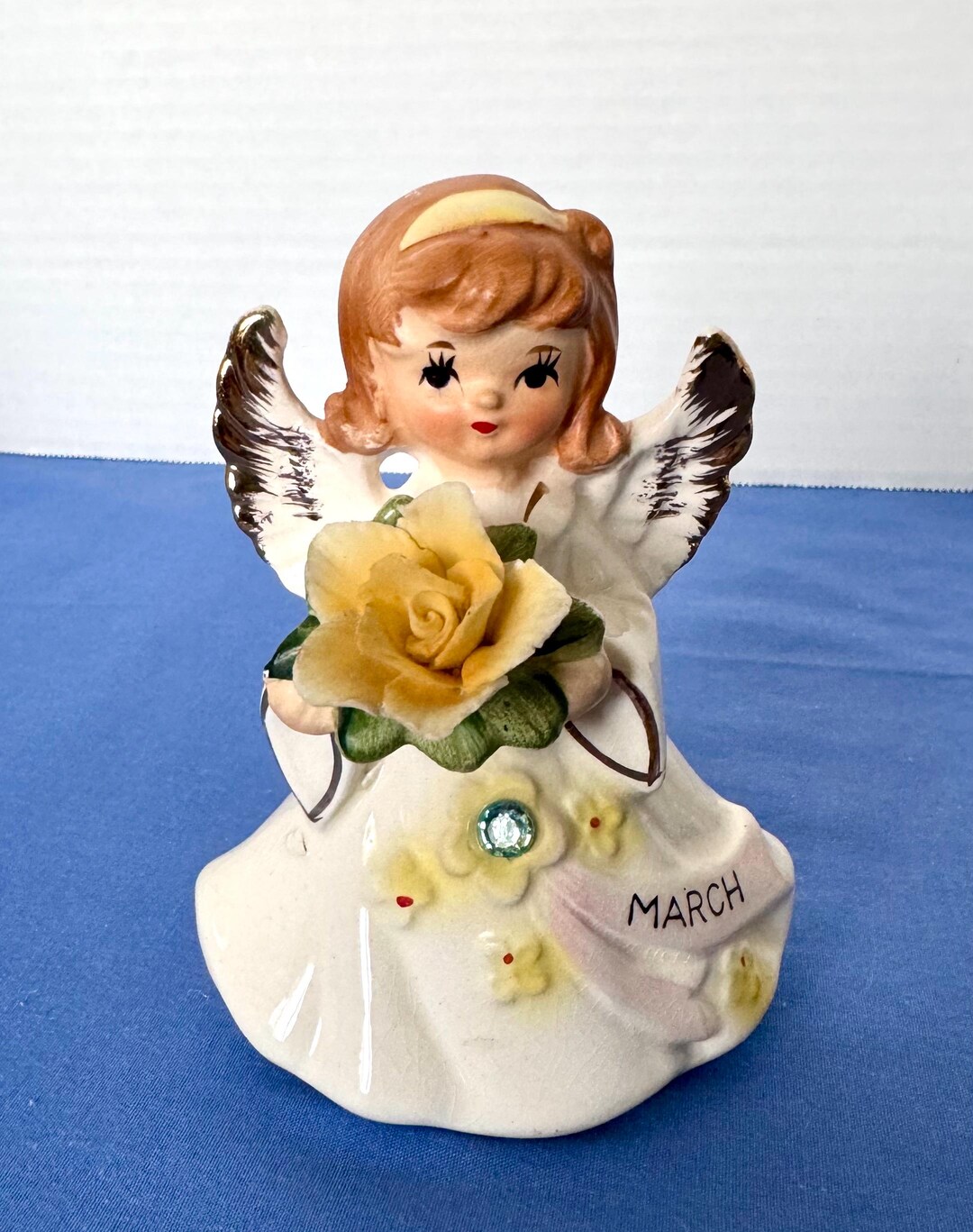 Vintage Lefton Birthday Angel March - Etsy