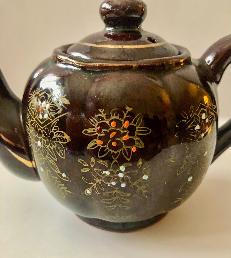 Vintage Moriage Personal Teapot Hand Painted - Etsy