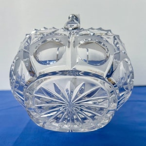 Vintage Crystal Basket With Wire Handle by Price Creations West Germany ...