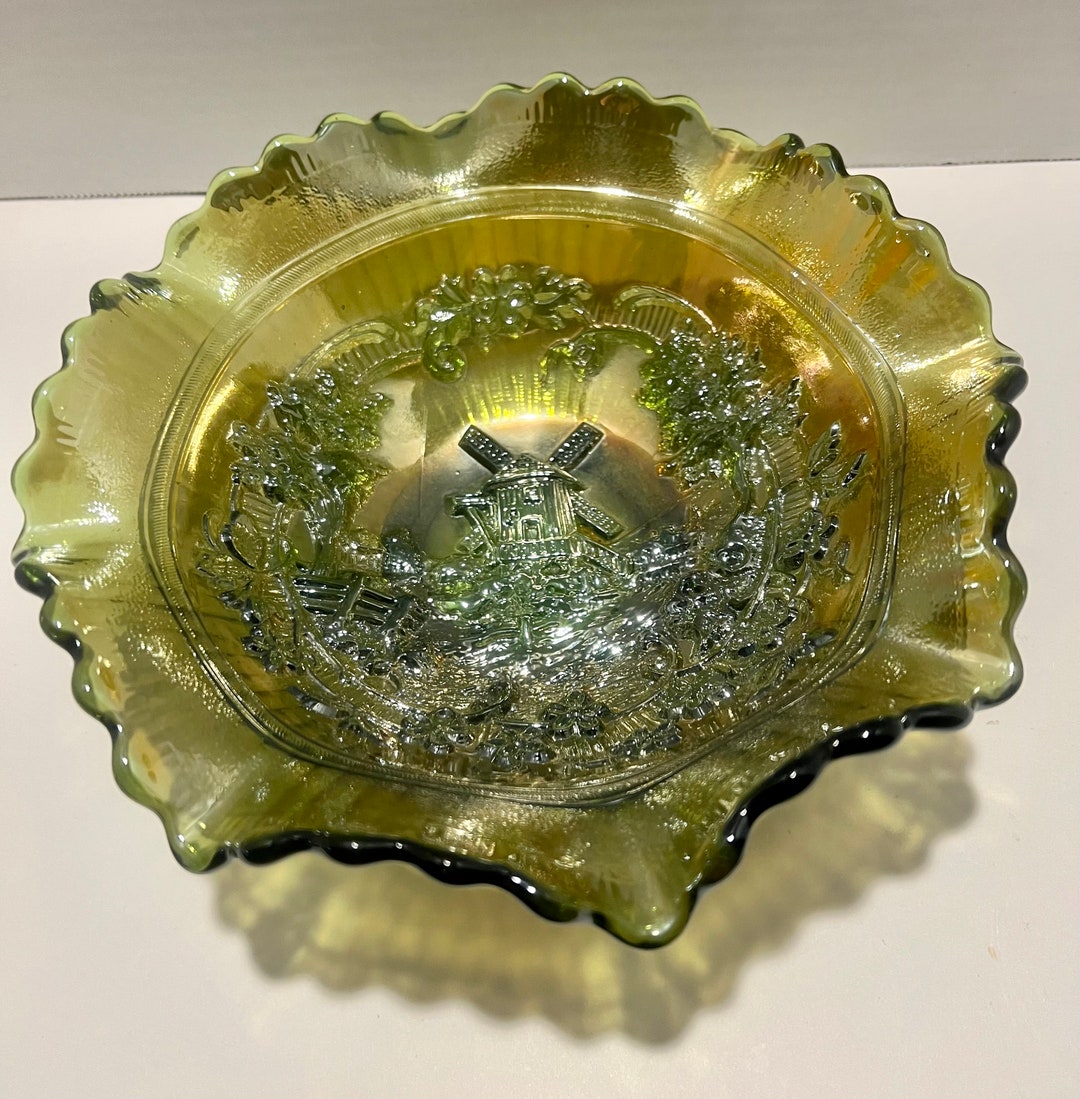 Vintage Lenox by Imperial Glass Double Dutch Windmill Bowl - Etsy