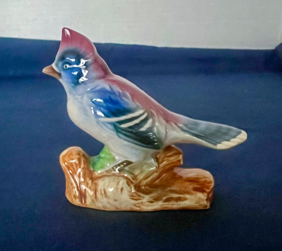 Vintage Blue Jay Figurine Porcelain MCM - Etsy