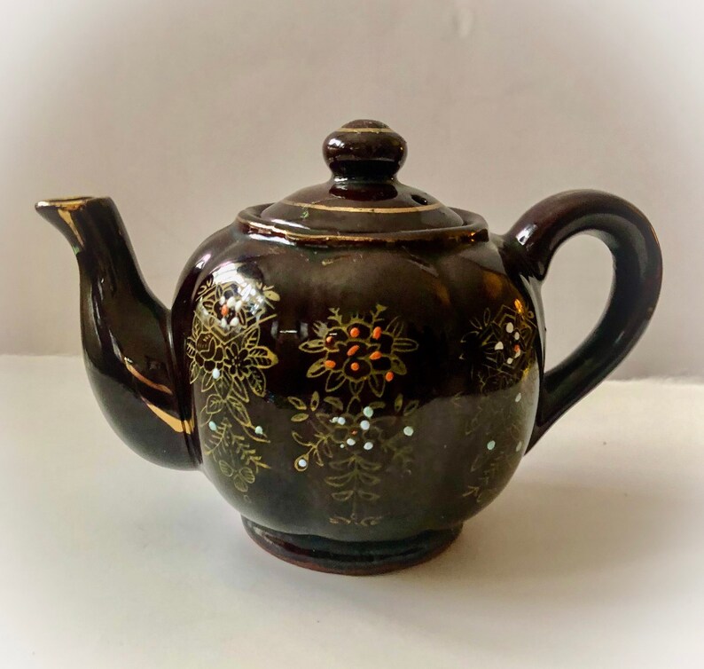 Vintage Moriage Personal Teapot Hand Painted - Etsy