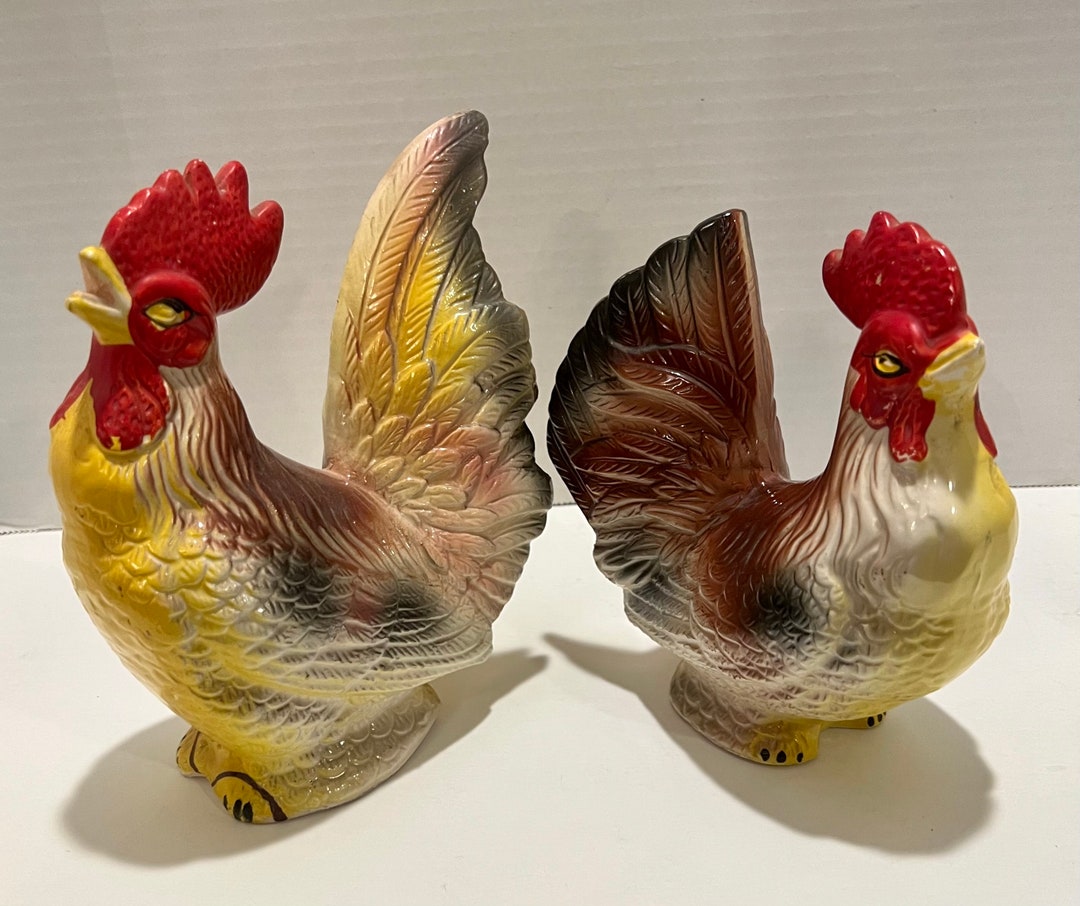 Vintage Mid Century Chicken Figurines - Etsy