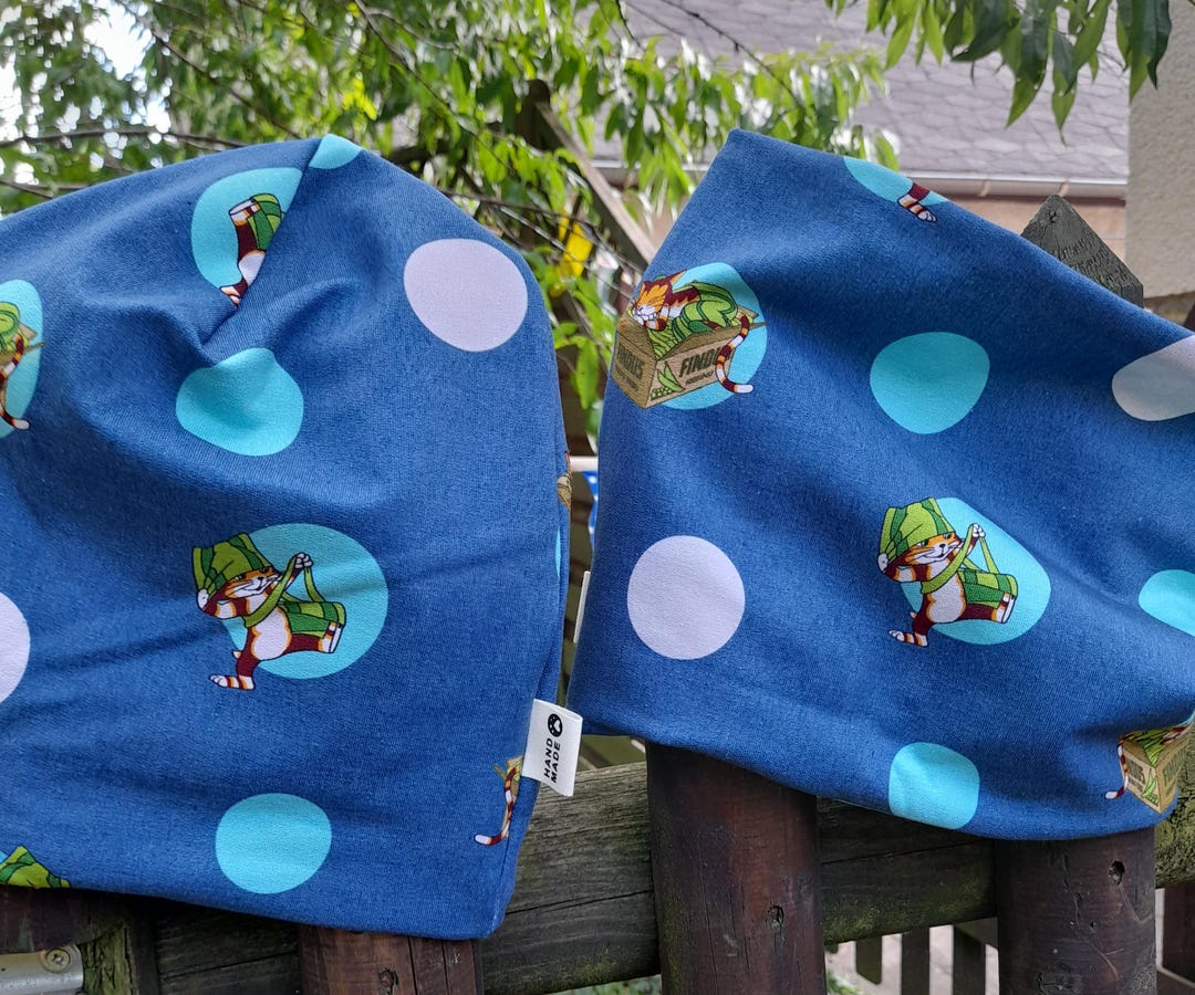 Beanie Hat or Loop Scarf "petterson and Findus - Findus Small" in Denim ...