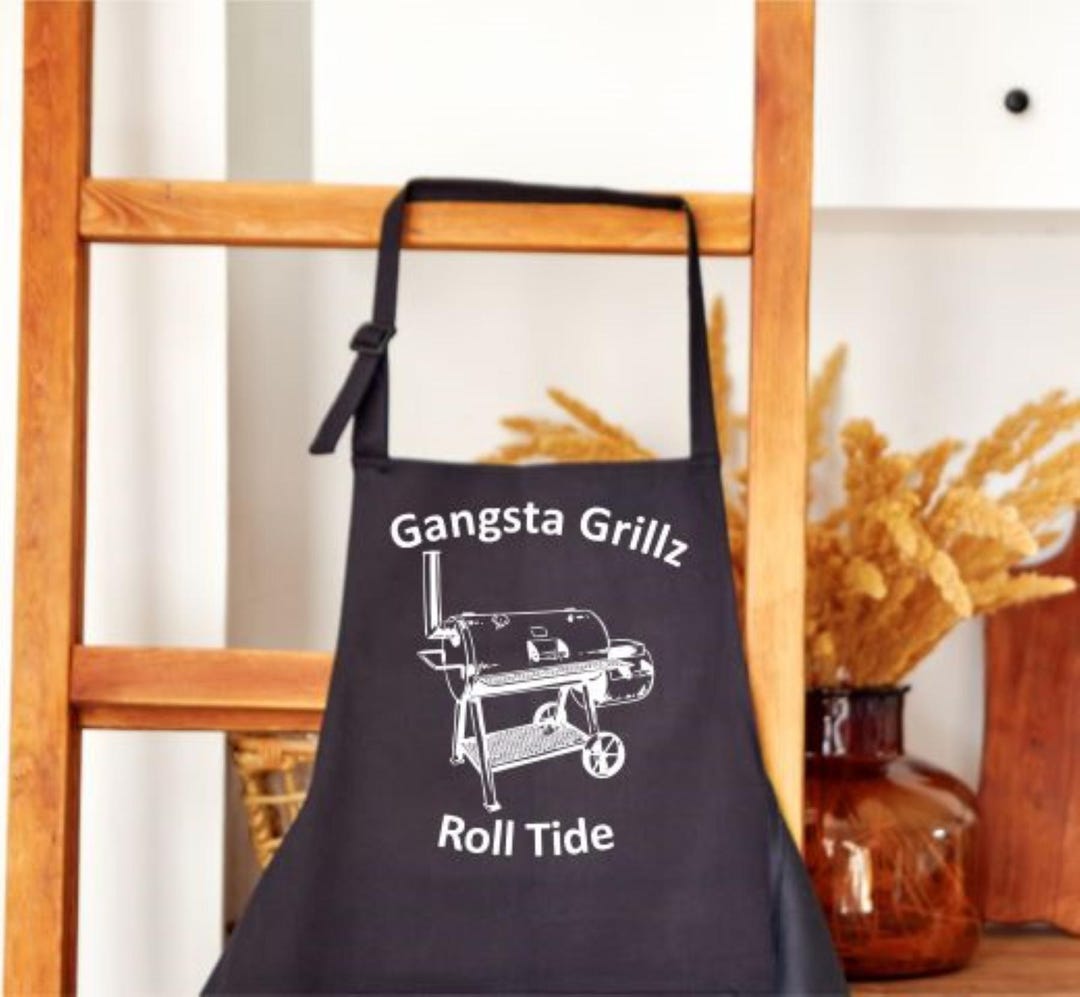 BBQ Apron Embroidered, Grill Master Apron, Custom Engraved Cutting ...