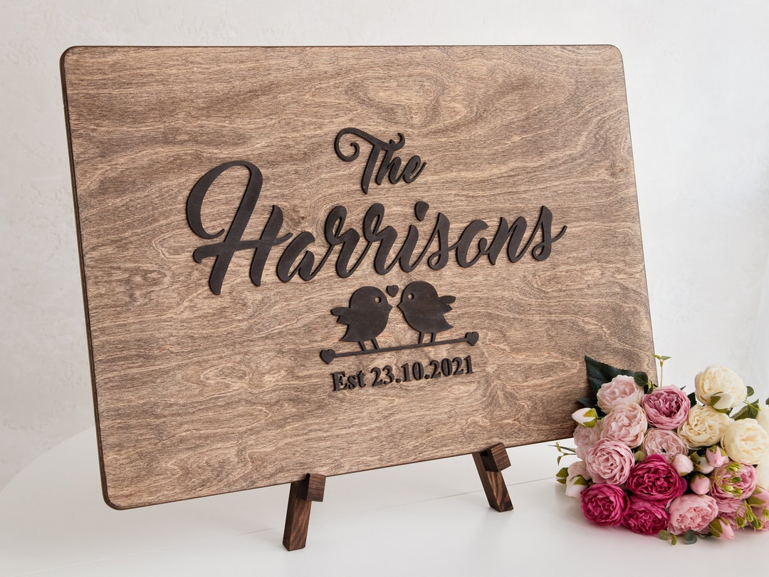 3D Wedding Guest Book Alternative, Rustic Guest Book Sign, Unique ...