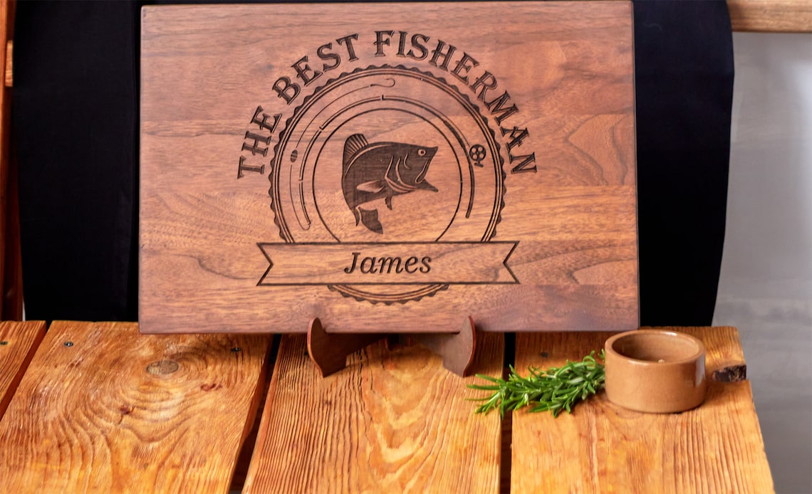 Engraved Fishing Cutting Board the Best Fisherman Sign - Etsy