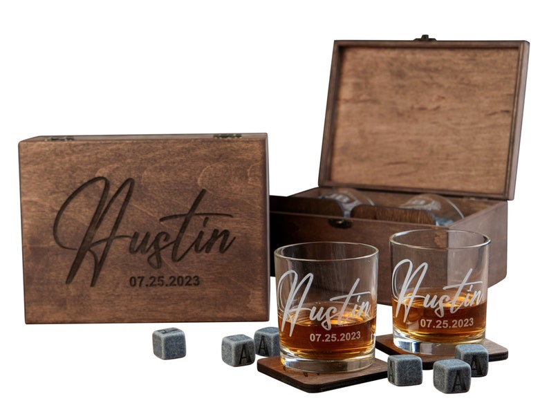 Bourbon Glasses Custom Whiskey Glasses Personalized Whiskey Etsy