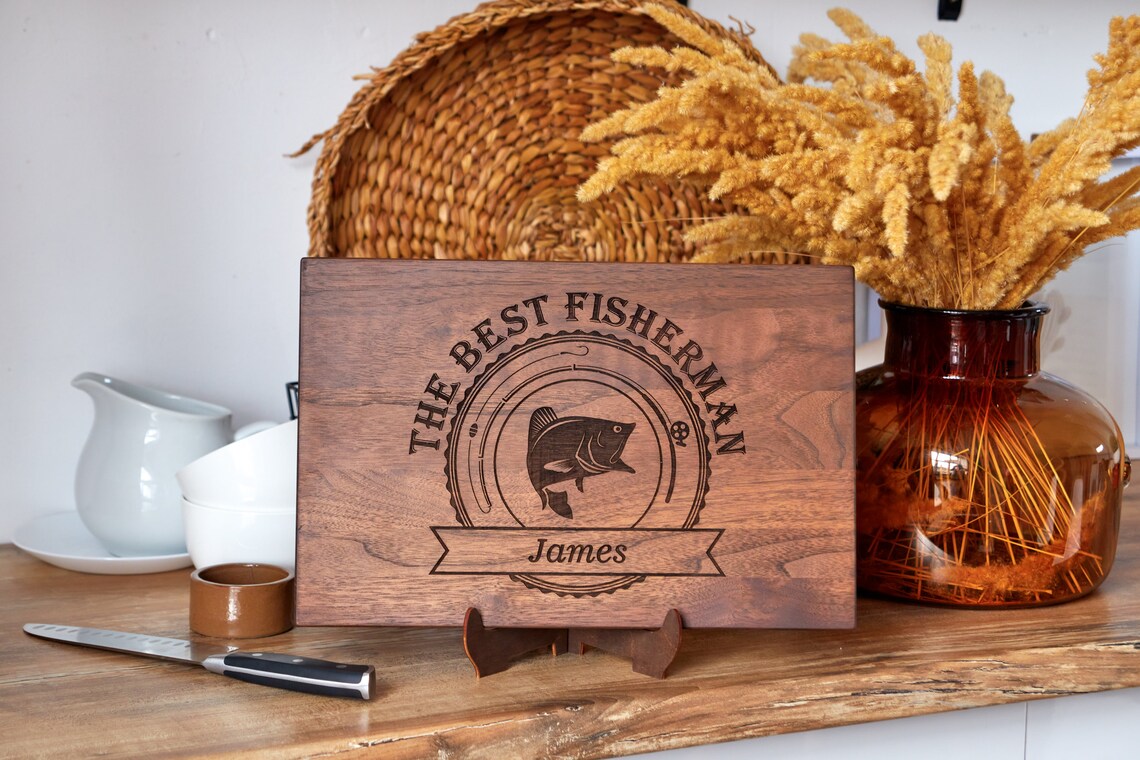 Engraved Fishing Cutting Board the Best Fisherman Sign - Etsy