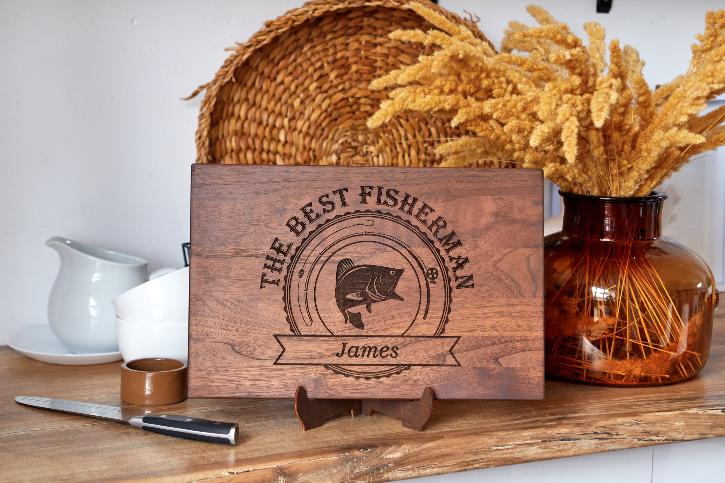 Engraved Fishing Cutting Board the Best Fisherman Sign - Etsy