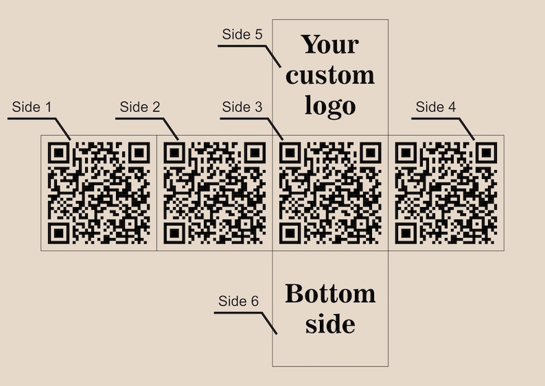 QR Code Cube, Wooden QR Code Block, Custom Logo Cube, Scan QR Menu for ...
