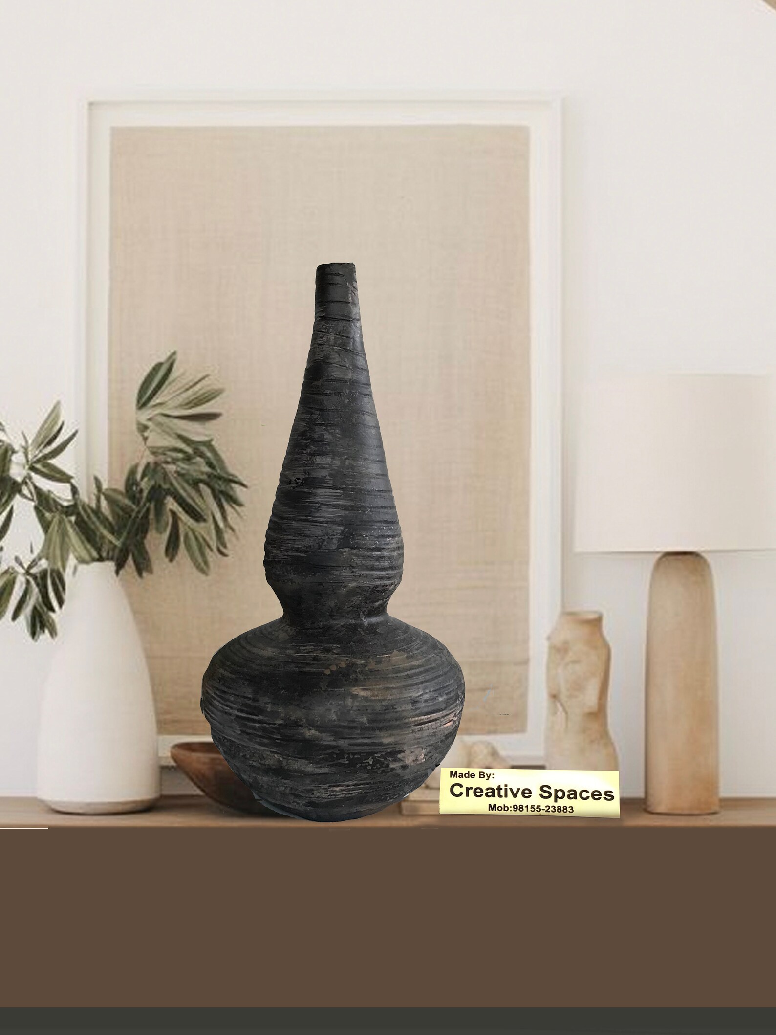 Indoor Pot,flower Pot, Vintage Look Pot, Rustic Home Decor, Fiberglass ...