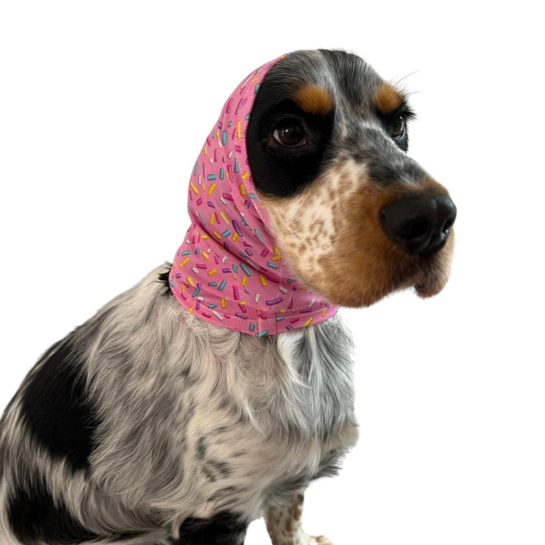 Sprinkles Raw Feeding Snood, Long Ear Snood, Anxiety Snood, Ear ...