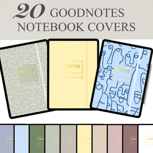 Digital Notebook Covers Goodnotes Notebook Covers Minimal | Etsy