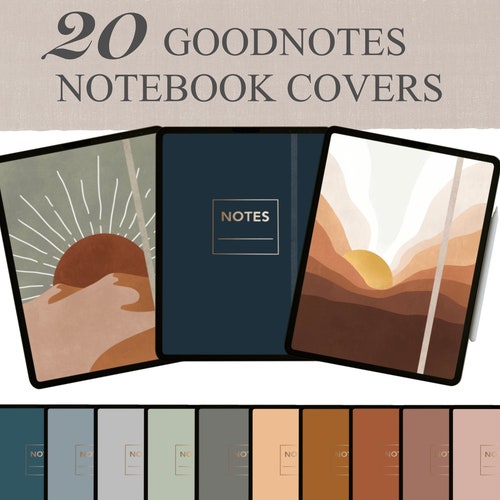 20 Boho Digital Notebook Covers Goodnotes Digital Notebook | Etsy