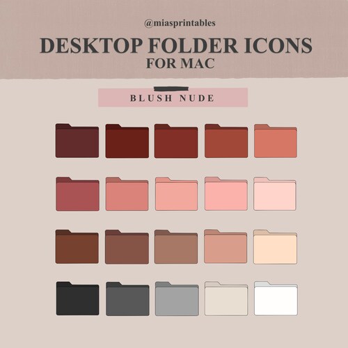 Macbook Folder Icons Desktop Icons INSTANT DOWNLOAD - Etsy