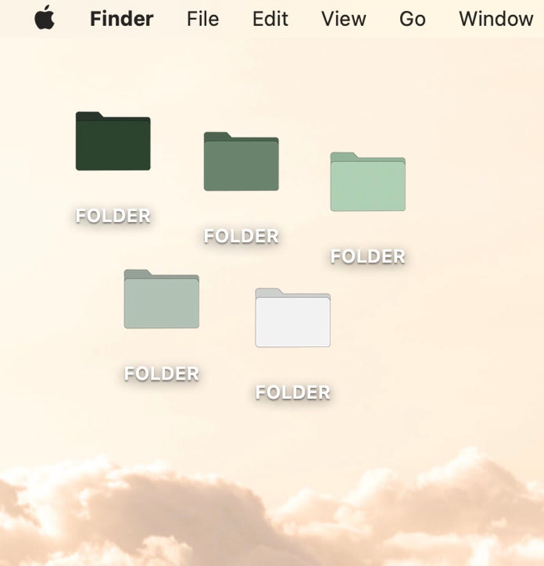 Macbook Folder Icons Desktop Icons INSTANT DOWNLOAD | Etsy