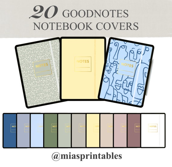 20 Boho Minimal Cute Digital Notebook Covers Goodnotes - Etsy