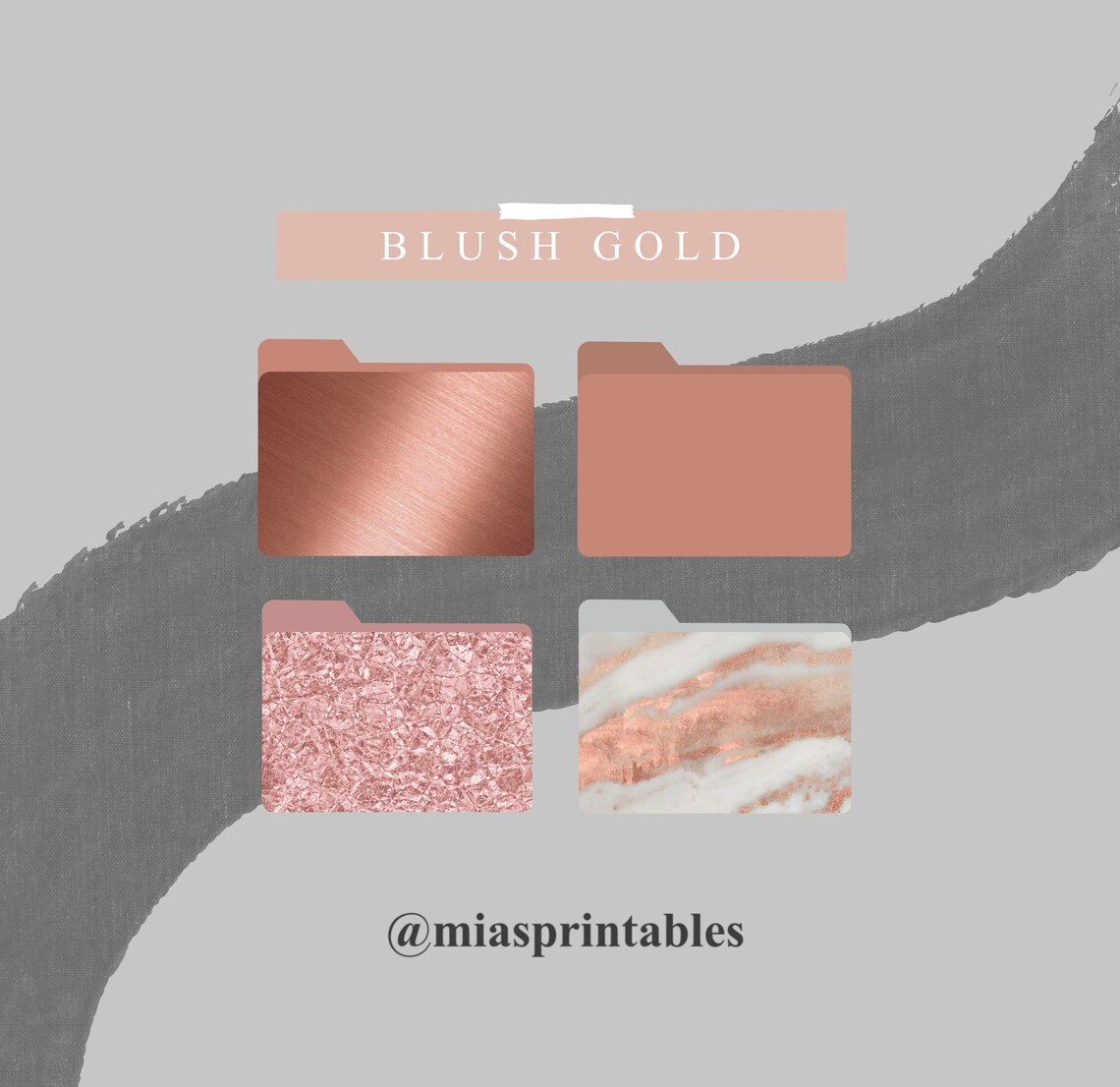 Macbook Folder Iconspinkgreymetalic Black desktop Icons - Etsy