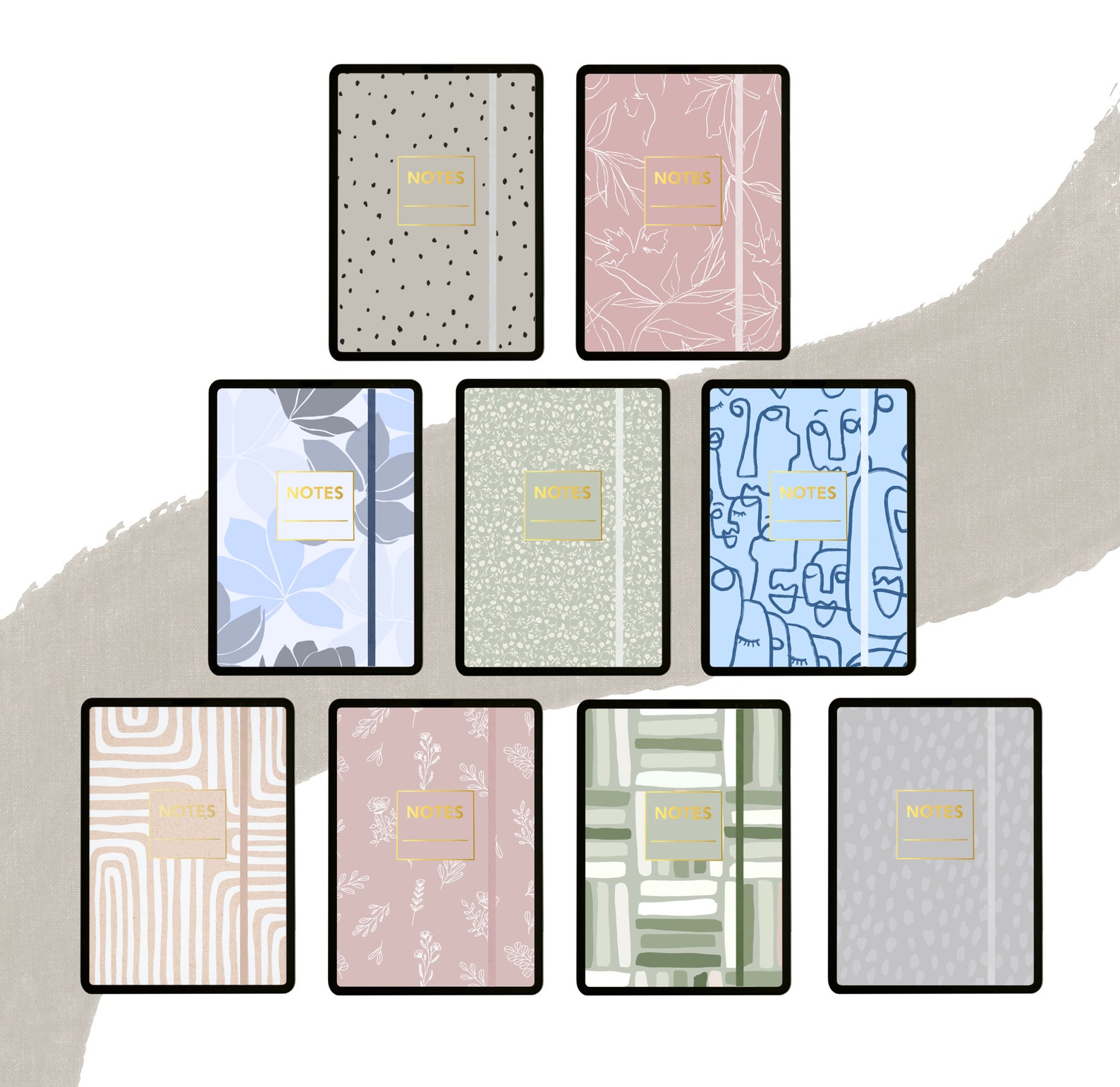 20 Boho minimal cute Digital Notebook Covers Goodnotes | Etsy