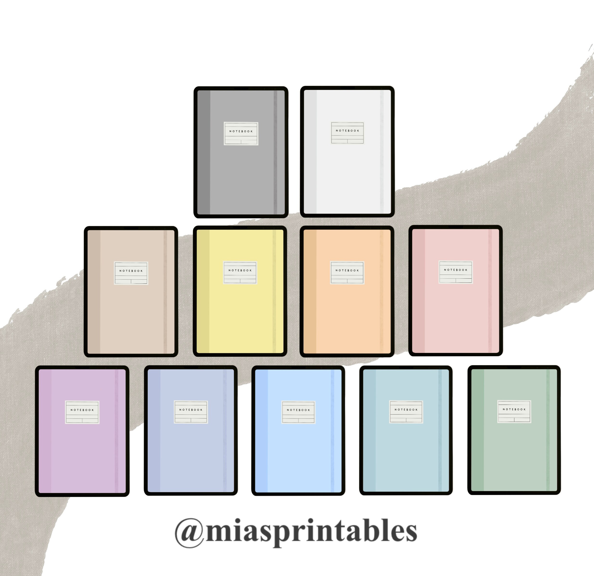 20 Cute Digital Notebook Covers Korean Japanese Stationary - Etsy UK