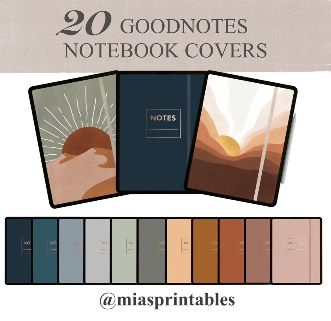 20 Boho Digital Notebook Covers, Goodnotes Digital Notebook Covers ...
