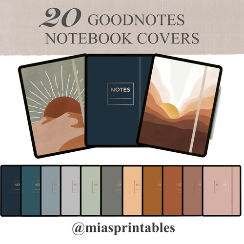 20 Boho Digital Notebook Covers Goodnotes Digital Notebook - Etsy