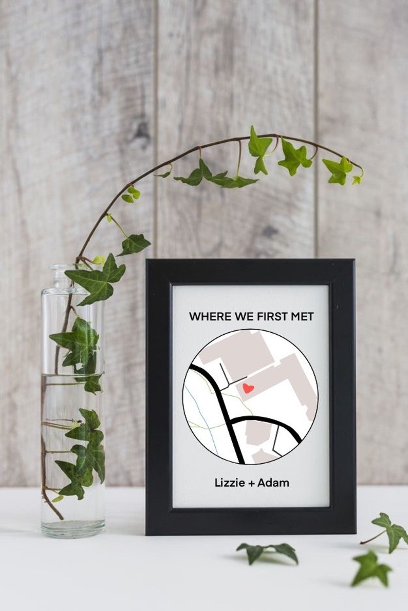 Where We First Met Map DIGITAL Custom Digital Map Personalized Map ...