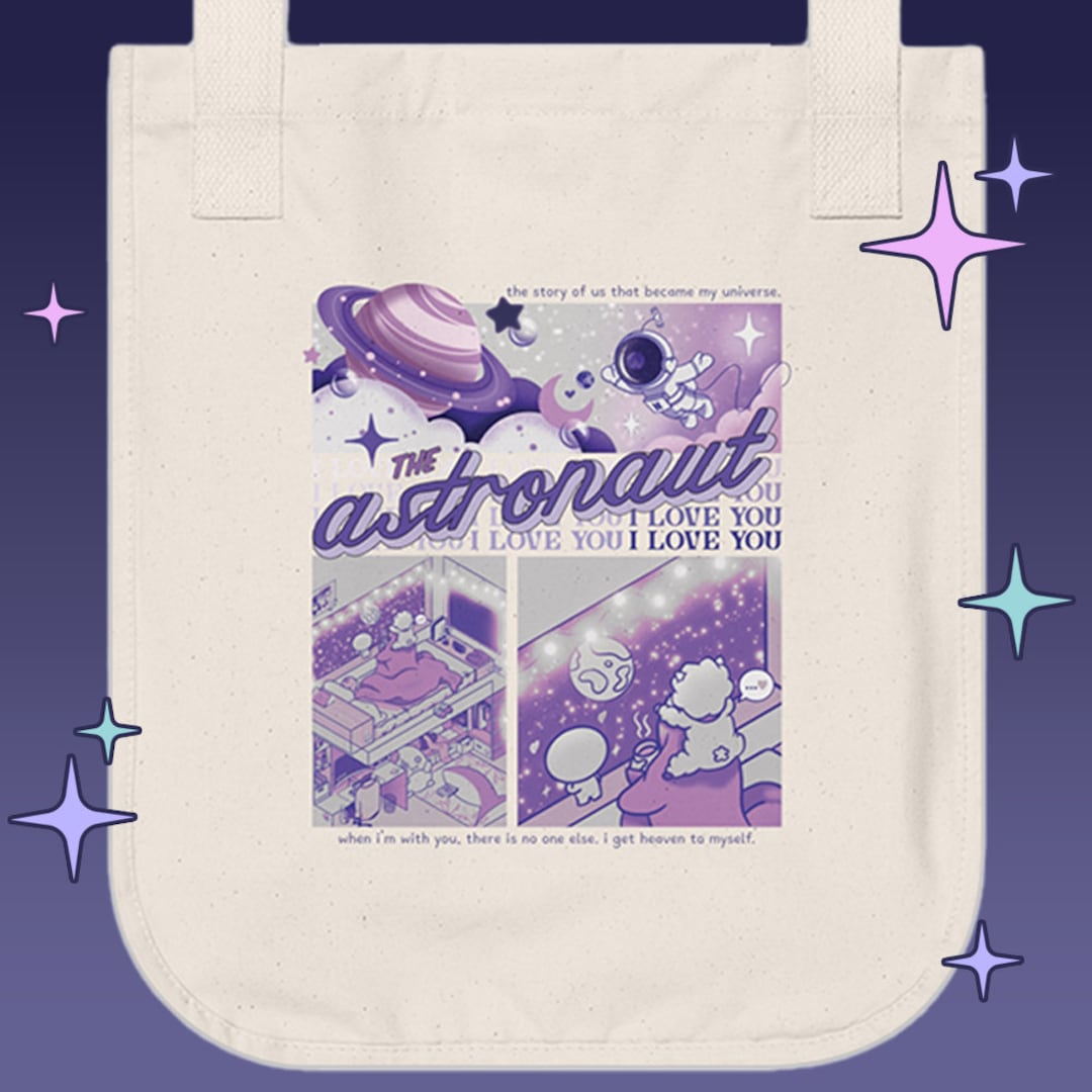 Astronaut Jin Organic Canvas Tote Bag, BTS Kim Seokjin Merch - Etsy