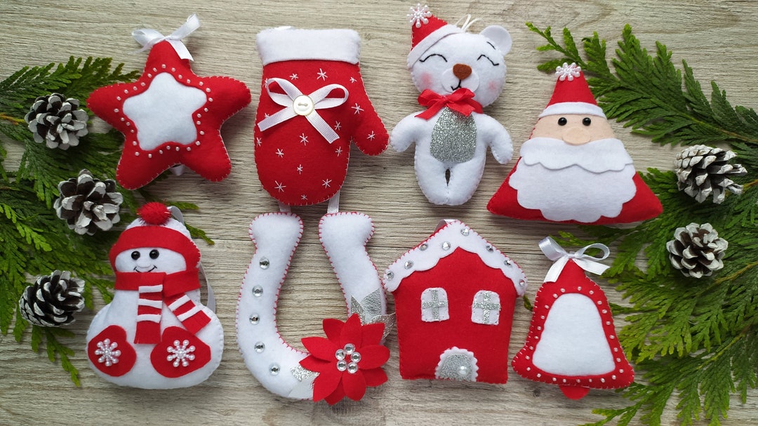 Felt Christmas Ornaments Set of Toys for the Christmas Tree - Etsy