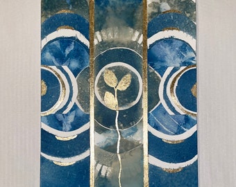 Gold Leaf Cyanotype - Etsy