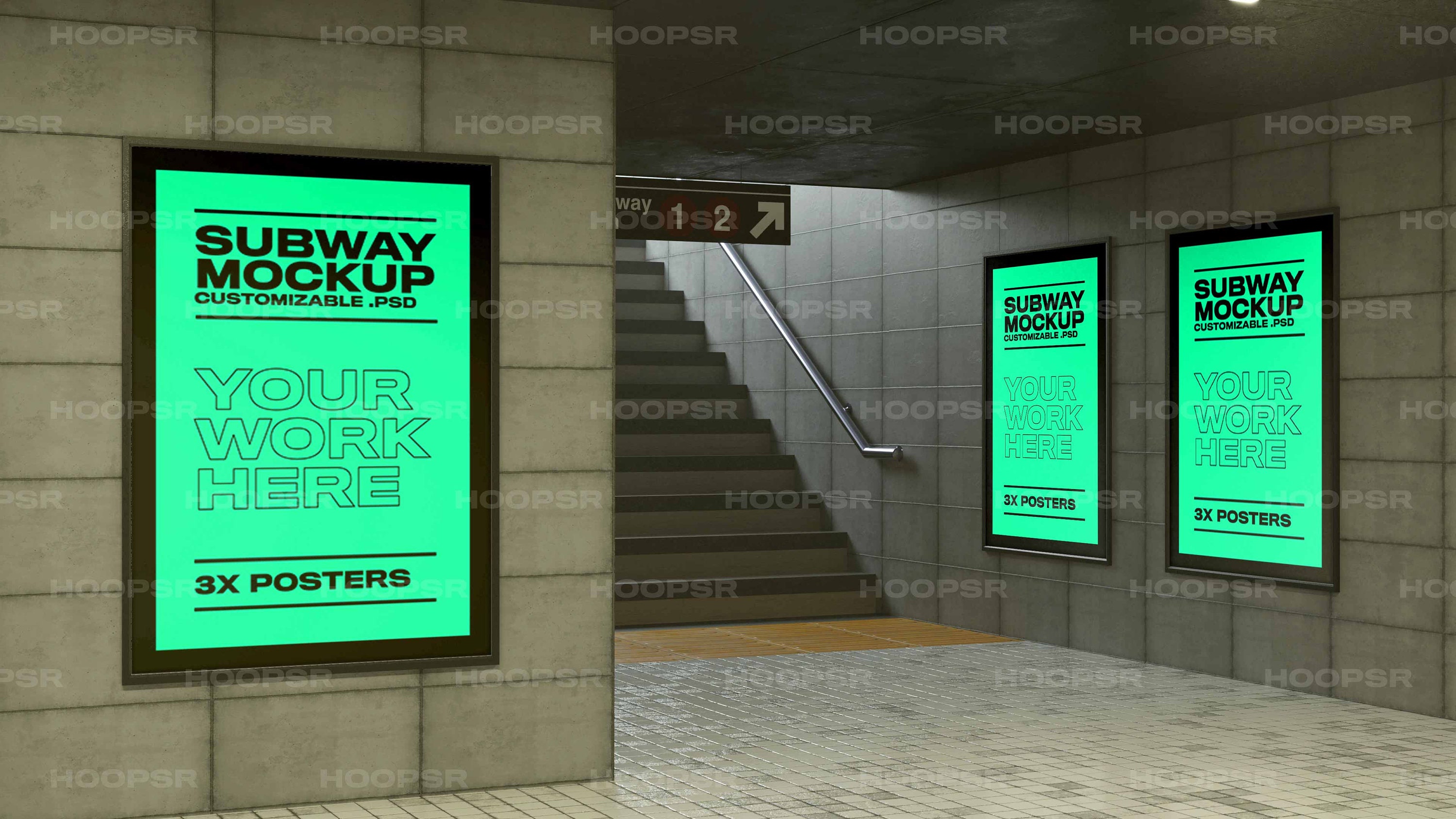 Subway Poster and Billboard Mockups - Etsy