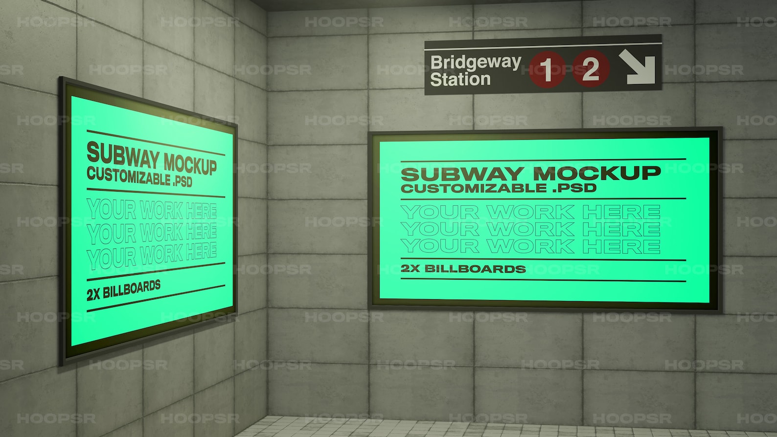 Subway Poster and Billboard Mockups - Etsy