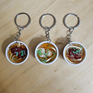 Ramen Noodle Dessert Miniature Bowl Charms Keychain Key Ring Charm - Etsy