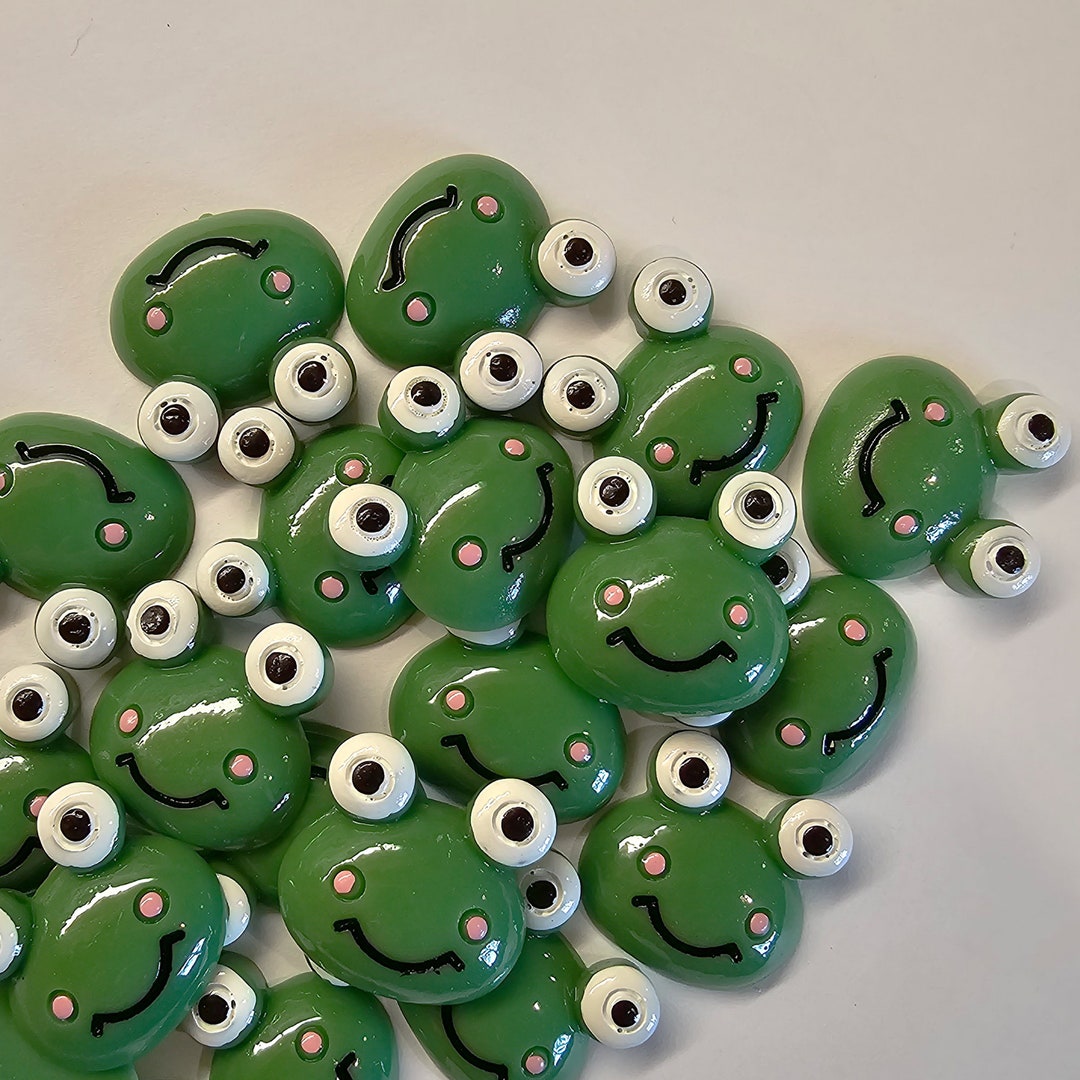 3 Pcs Frog Kawaii Cute Cabochons Resin Flatback #CAB058 - Etsy