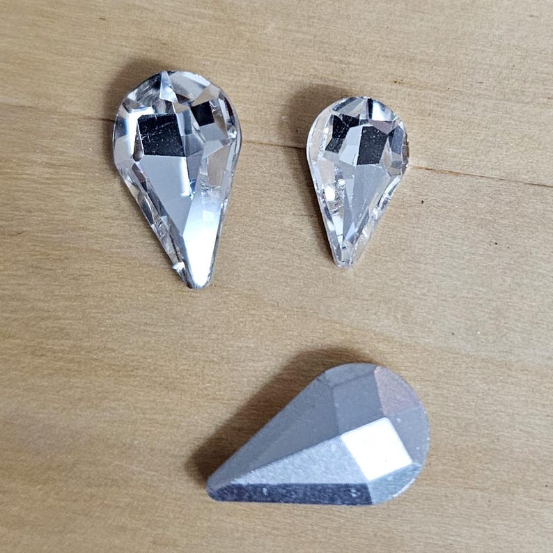 Point Pear Pointed Back Gems Jewels Crystal Clear Rhinestone 6x10mm ...